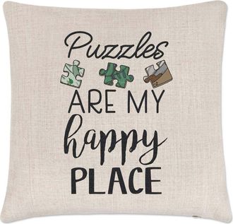 Gift Base Puzzles Are My Happy Place Kissenbezug