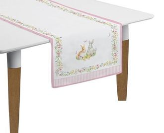 Easy Life Set mit Zwei Tischdecken, 45 x 140 cm, 100 % Baumwolle, Happy Easter