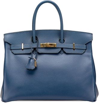 Herm&egrave;s Crossbody Bags - Togo Birkin Retourne 35 - Gr. unisize - in Blau - f&uuml;r Damen