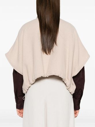 Herno Quilted Cashmere-Wool Cape - Beige