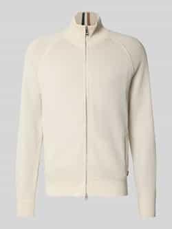HUGO BOSS Regular Fit Strickjacke aus Baumwoll-Schurwoll-Mix Modell H-IDINO