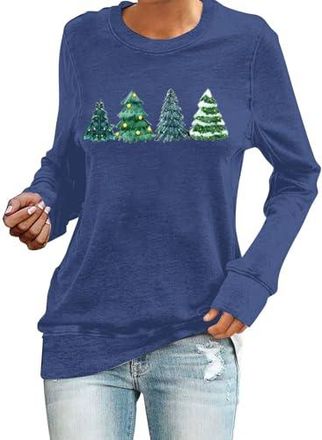 Generic Sweat-shirt de Noël confortable pour femme avec fermeture éclair à manches longues pour lautomne surdimensionné veste polaire avec poche 2025 vêtement