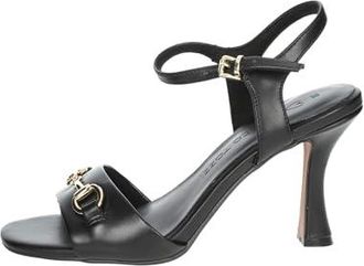 Marco Tozzi Sandales &agrave; talons pour femme 2-2-28301-20, Black Gold., 38 EU