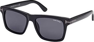 Tom Ford Lunettes de Soleil BUCKEY-02 FT 0906-N Shiny Black/Grey 56/17/145 homme