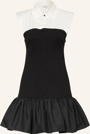 Sandro Sandro Kleid Im Materialmix schwarz