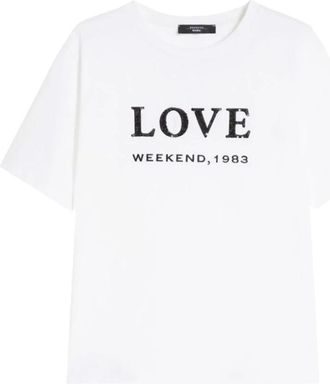 Max Mara Femme, Tops, Blanc, Taille: 42 FR Agile T-Shirt