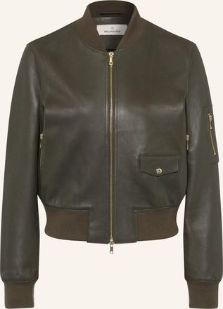 Milestone Lederblouson Mslia gruen