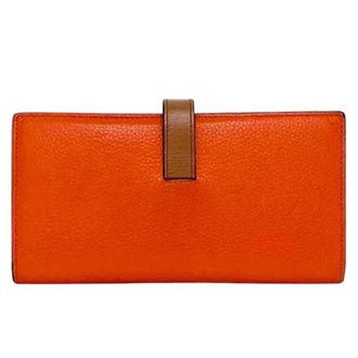 Loewe Pre-owned Leder Portemonnaies - - Pre-owned - Damen - Orange - ONE SIZE