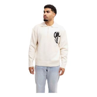 Off the Pitch Homme, Tops, Blanc, Taille: L Boucle Grip Sweater