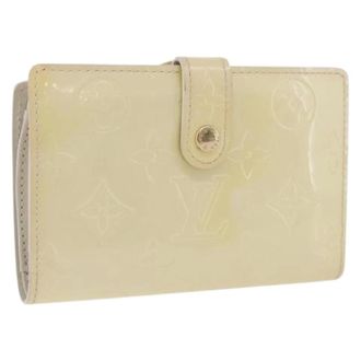 Louis Vuitton Portefeuille pr&eacute;-poss&eacute;d&eacute; en cuir verni - Femme - Pre-owned - Beige - Taille: ONE Size