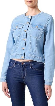 Vero Moda Vmcath Ls Slim Jacket Vi3444 LCS Veste, Bleu Jeans Clair, L Femme