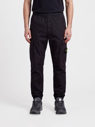 Stone Island Cargohose mit geradem Bein aus Stretch-Baumwolle und Compass-Logo