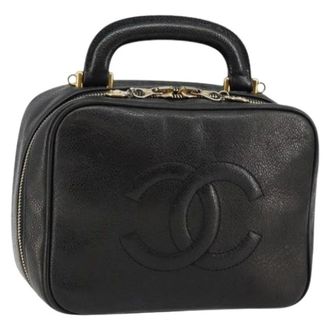 Chanel Sac &agrave; main en cuir Vintage Pre-owned - Femme - Pre-owned - Noir - Taille: ONE Size