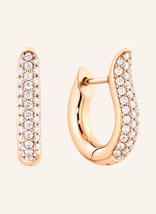 Tamara Comolli Tamara Comolli Ohrstecker Signature Ohrstecker Hoop Small Diamond Pav&eacute; 18k Ros&eacute;gold rosegold