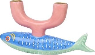 Talking Tables Kerzenständer aus Keramik, Stabkerzenständer, Fisch-Tischdekoration für drinnen und draußen, Muttertagsgeschenke, Frühlings-Heimdeko, Dinnerparty, Geb