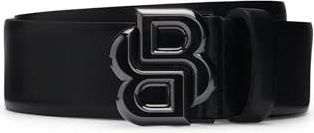 BOSS Hommes B Icon-G Ceinture en cuir italien avec boucle à monogramme Double B