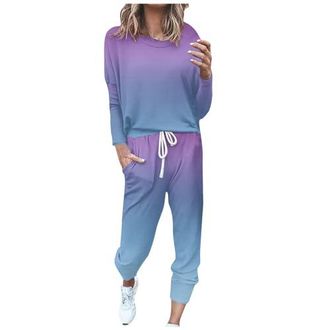 Generic Surv&ecirc;tement 2 pi&egrave;ces pour femme - Surv&ecirc;tement chaud et &eacute;pais pour lautomne et lhiver - Ensemble complet avec doublure en polaire - V&ecirc;tement de d&eacute;tente