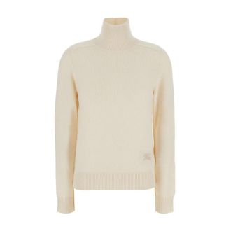 Burberry Pullover mit Rundhalsausschnitt und langen &Auml;rmeln - - Knitwear - Damen - Beige - XS