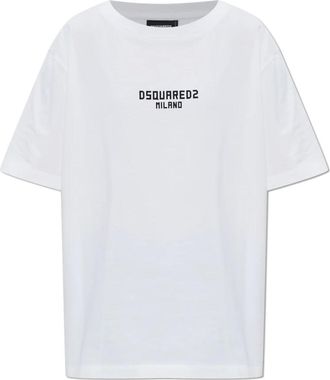 Dsquared2 Femme, Tops, Blanc, Taille: 36 FR T-shirt avec imprim&eacute;