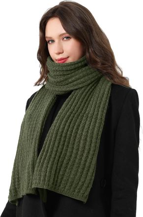 DonDon Schal Damen Winter Winterschal Strickschal - Olivgr&uuml;n