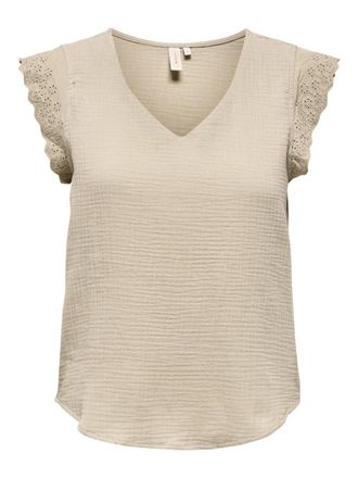 Only Damen Onlthyra Sl Mix Top Noos WVN, Oxford Tan, XS