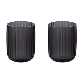 WENKO Zahnputzbecher Agropoli Grau, Zahnb&uuml;rstenhalter f&uuml;r Zahnb&uuml;rste und Zahnpasta aus hochwertigem Kunststoff mit plastischer Formgebung und gefrosteter Ob