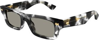 Bottega Veneta unisex, Accessoires, Multicolore, Taille: 50 MM Lunettes de soleil rectangulaires Bv1351S