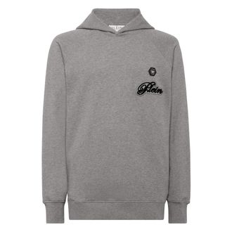 Philipp Plein Hoodie Basic Signature - - Sweatshirts & Hoodies - Herren - Grau - L