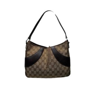 Gucci Sac bandouli&egrave;re en coton Pre-owned - Femme - Pre-owned - Brun - Taille: ONE Size