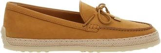 Tod's Femme, Chaussures, Brun, Taille: 38 1/2 EU Gomma Rafia 92K Loafer