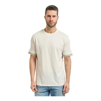 A|X Armani Exchange Homme, Tops, Beige, Taille: M T-shirt coupe classique en jersey de coton classique