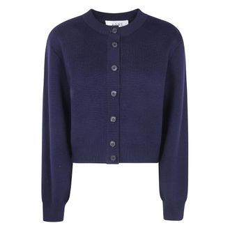 R&oacute;he Statement Schulter Cardigan - - Knitwear - Damen - Blau - M