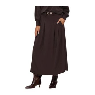 Co'Couture Anya Plisseerock - - Skirts - Damen - Braun - S