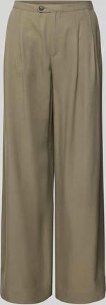 Selected Wide Leg Bundfaltenhose aus Lyocell-Leinen-Mix Modell NATUK