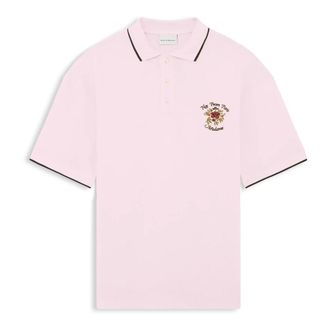 Dr&ocirc;le de Monsieur Le Polo Piqu&eacute; Slogan Rose - - Tops - Herren - Rosa - M