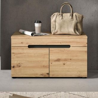 ebuy24 Canu banc 2 portes ch&ecirc;ne d&eacute;cor