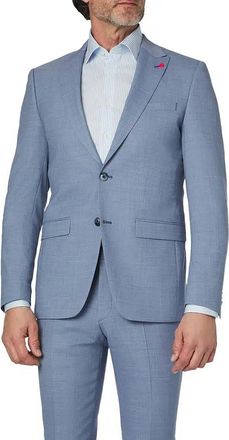 Roy Robson Herren Sakko blau meliert Slim Fit