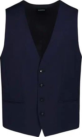 HUGO BOSS Herren Weste blau Slim Fit