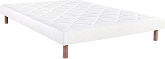 Altobuy Altobuy - preston - Sommier Tapissier 140x190 Blanc Pieds Bois massif