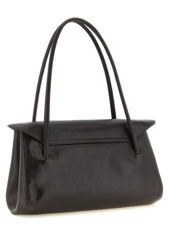 Marni Structured Calf Leather Shoulder Bag - Black