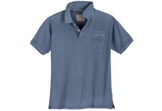 Redfield Poloshirt Redfield Polo XXL Vintage Brusttasche denimblau