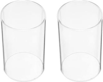 BESPORTBLE Tischständer 2 Stücke Glaszylinder Windlichtgläser Transparenter Kerzenhalter Teelichtgläser Windlicht Ersatzzylinder Kerzengläser Teelichtglas für Zu
