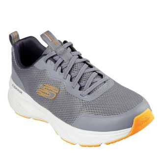 Skechers Herren Edgeride Rekze Sneaker, Gray Mesh/TPU/Orange Trim, 41.5 EU
