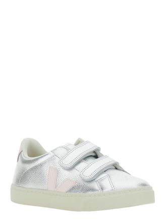 Veja Girls Sneakers Esplar Metallic Leather Organic Traced Trainers