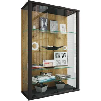 VCM Armoire daffichage murale pendante en verre Udina L H. 91 x B. 60 x T. 25 cm