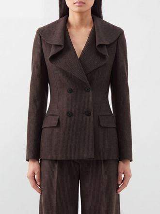 Alexander McQueen McQueen Slim-Fit Doppelreihiger Wollblazer mit Schalkragen