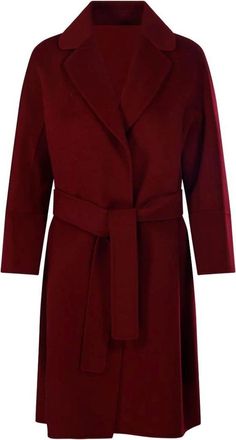 Max Mara Knielanger Mantel - Dunkelrot