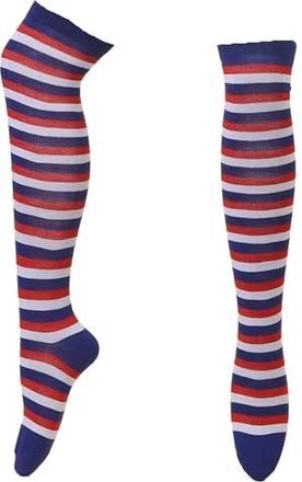 Generico Chaussettes hautes au genou ray&eacute; style sportif pour femme (2 paires), Sock 12, Taille Unique