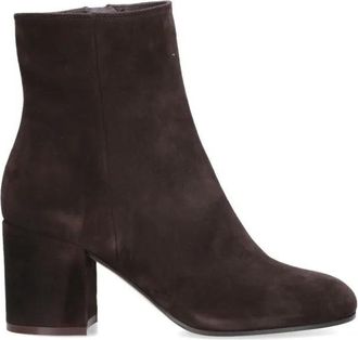 Gianvito Rossi Stiefel - Suede Ankle Boots With Rounded Toe - Gr. 37,5 (EU) - in Braun - für Damen