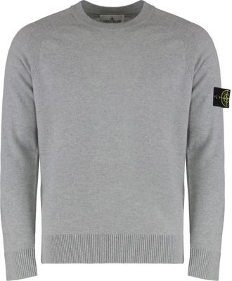 Stone Island Homme, Pulls, Gris, Taille: L Pull ras du cou en laine Geelong RWS l&eacute;g&egrave;re